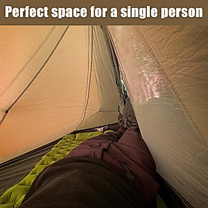 Night Cat Ultralight Tent 1 Person for Professional Backpacker Hiker 2 LBS Backpacking Bivvy Ground Tent Heavy Rain Waterproof Trekking Pole Not Included