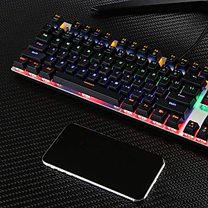 Teamwolf RGB Backlight Mechanical Gaming Keyboards (104keys, Balck)