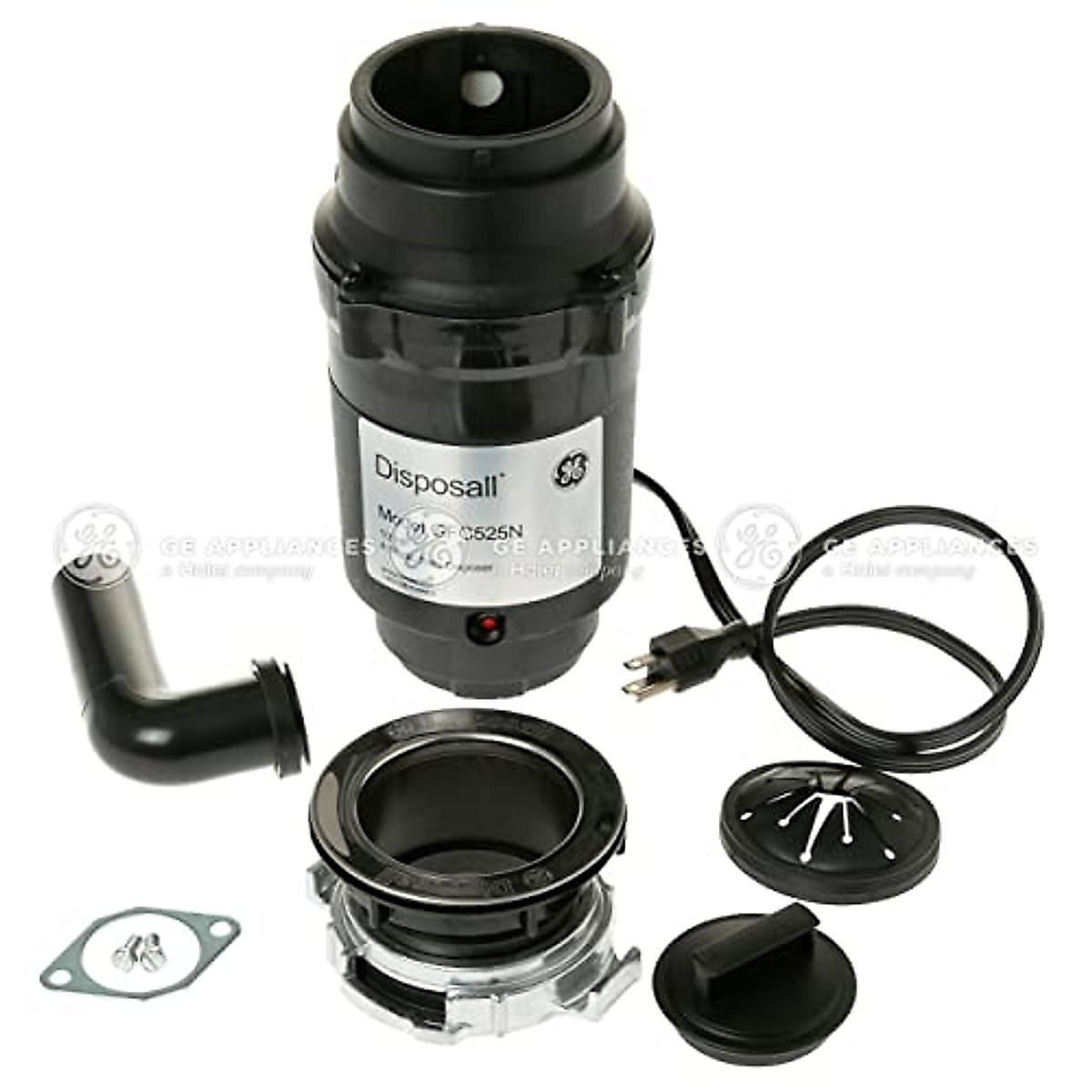 GE GFC525N Sink 1/2 HP Continuous Feed Disposer, Black