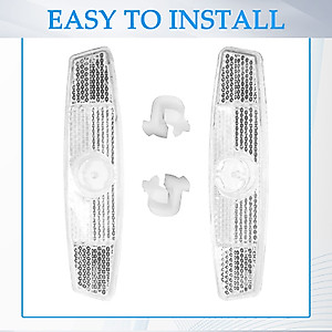 Coufce Bicycle Night Safety Warning, Bicycle Reflectors, Road Spoke Lights, Bicycle Wheel Rim Reflective, Bicycle Accessories(White)