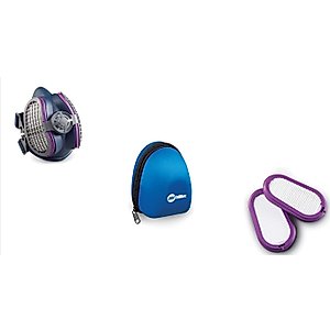 Pfaniehl LPR-100 Half Mask Respirator, M/L Hard Carrying Case for LPR-100 Half Mask FREE P100 Filters (pair)