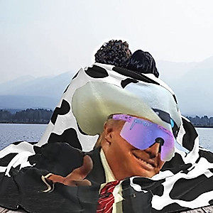 Cow Print Cowboy Blanket Throw Blanket Ultra Soft Blankets Warm Lightweight Flannel Blanket 50"x40"