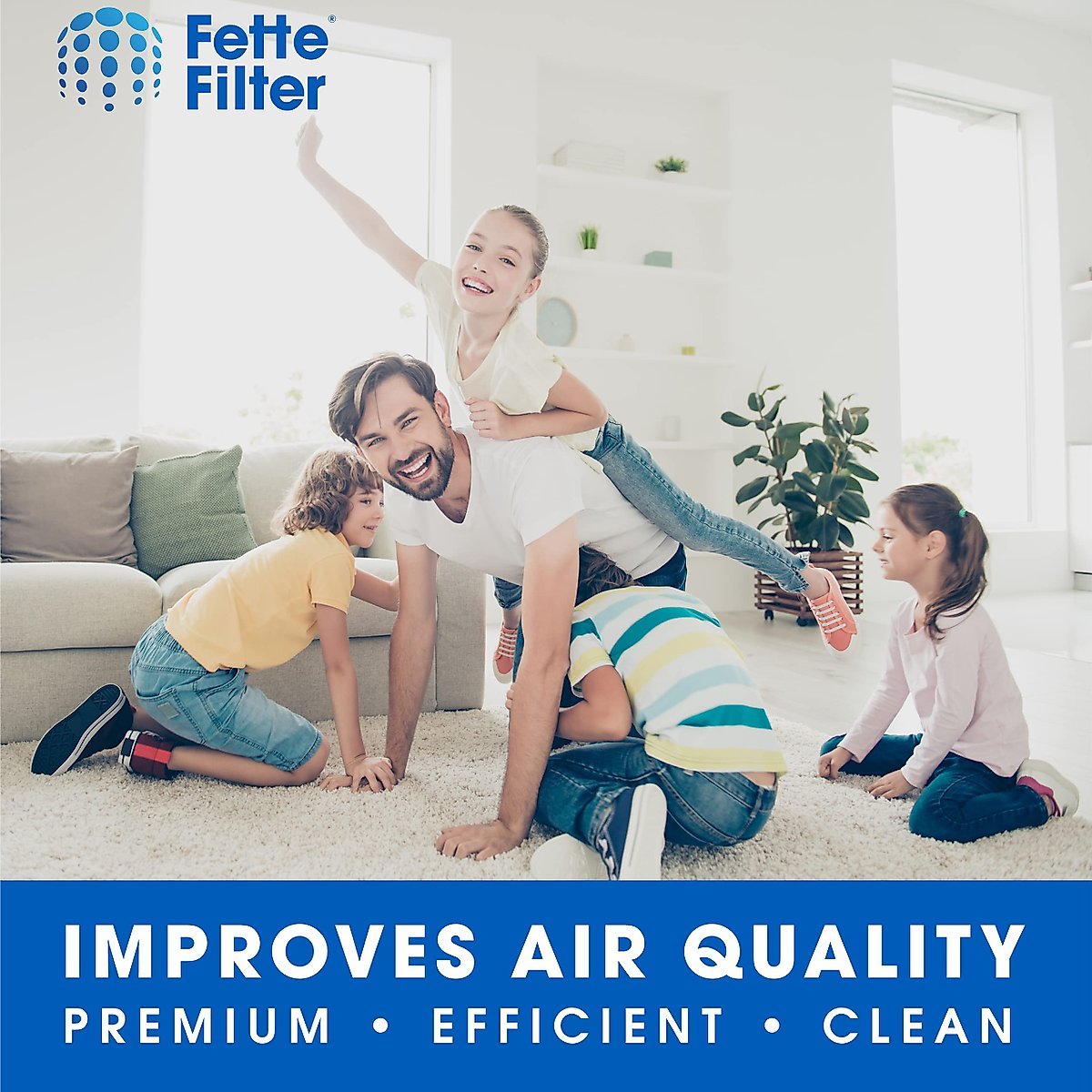 Fette Filter -HSP001 Filter Replacements for HATHASPACE Air Purifier HSP001, True HEPA Filter with Activated Carbon Pre-Filters. Includes 2 H13 True Hepa FIlters and 2 Activated Carbon Filters.