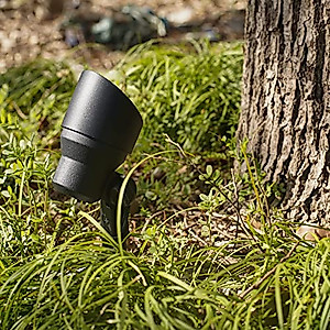 Malibu Low Voltage Landscape Spotlights 20W Halogen Spot Lights 12V AC Outdoor Black Landscape Lighting Kit with Spike Stakes and Connectors 145 Lumen 2800K Warm White for Garden, Lawn, Walkway