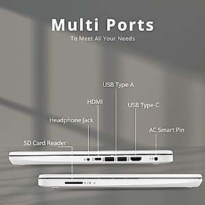 HP Stream 14'' HD Laptop, Intel Celeron N4020 Dual-core Processor, 8GB DDR4 RAM, 64GB eMMC, 1 Year Office 365, Webcam, HDMI, Windows 10S, White, 32GB Hotface USB Card