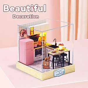 Flever Dollhouse Miniature DIY House Kit Creative Room with Furniture for Romantic Artwork Gift (Taste of Life)