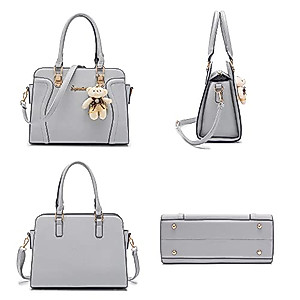 Soperwillton Women Handbags Purses Wallet Tote Bag Shoulder Bags Top Handle Satchel Purse Work Bag Set 2pcs