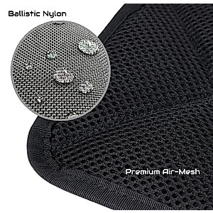 Breathable Wheelchair Support and Safety Belt with Card Organizer, Single Strap Adjustment and Wide Velcro Closure (Aqua Blue)