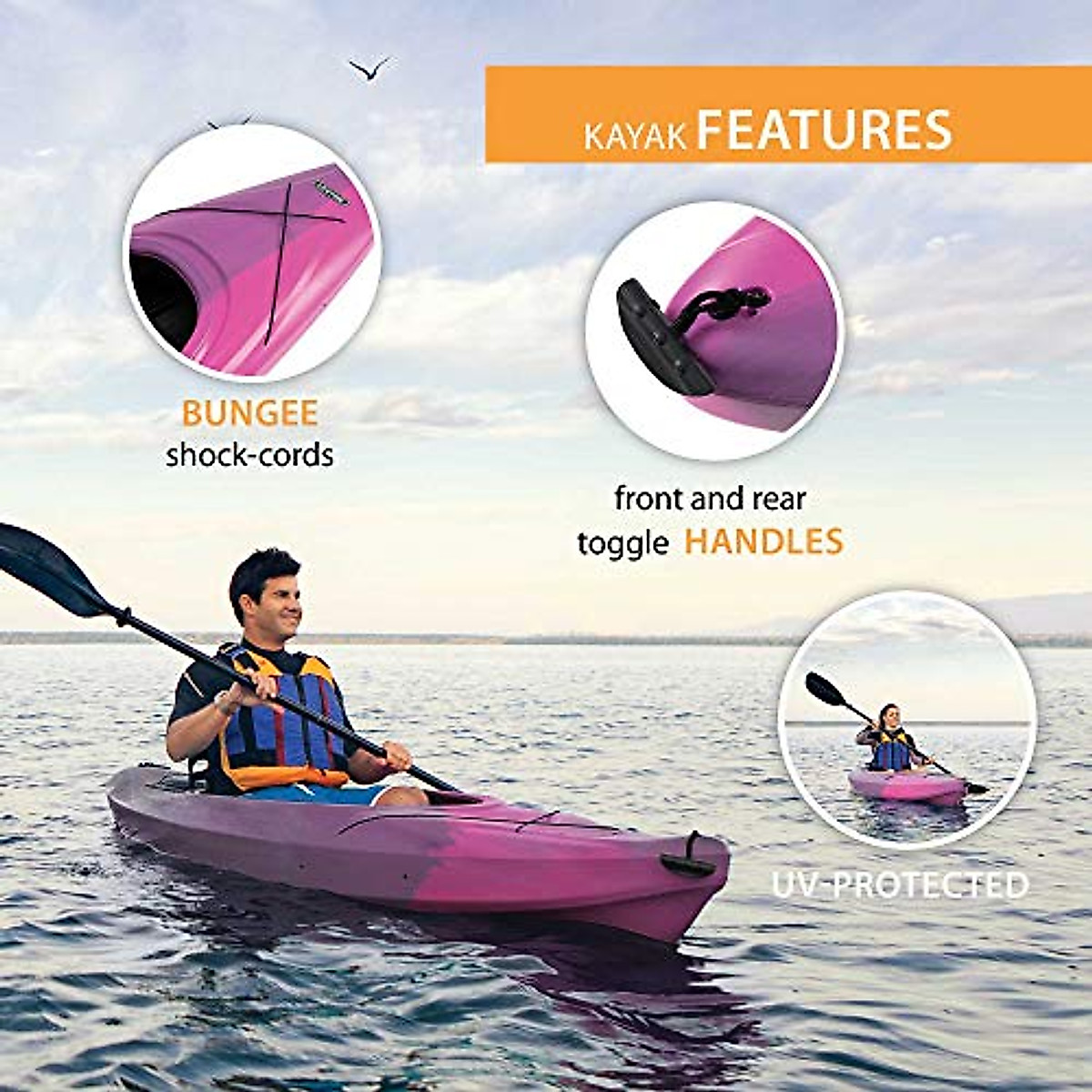 Lifetime Cruze 100 Sit-in Kayak, Orchid Fusion, 10-Foot