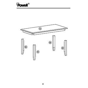 Powell Furniture Jane 5 Piece Dining Set, White