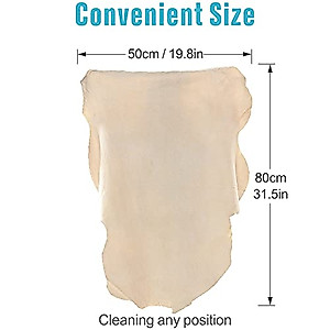 Chamois Cloth for Car - Drying Towel Shammy Towel Natural Real Leather Washing Cloth Cleaning Towel Car Wipes - Chamois Cloth Art Cloth Accessory (31.5'' x 20'')