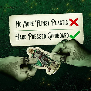 Wanderers Emporium Hard Flat Minis for DND Miniatures with Bases | 28mm - 32mm Scale Dungeons and Dragons Starter Set 5e (Essentials Pack, 36, Miniatures)