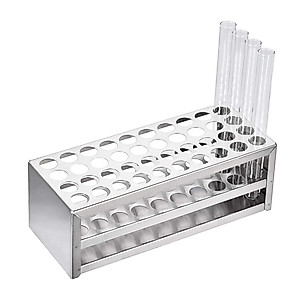 uxcell 304 Stainless Steel Test Tube Holder Lab Stand Rack 40 Hole 3 Layer for 15-18mm Tubes