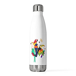 20oz Insulated Bottle Humorous Cockatiel Parakeet Radiant Birds Flocks Enthusiast Novelty 20oz