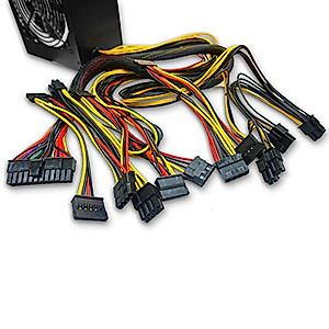 Smartbuy 1000W LED Fan Silent PC ATX Power Supply PSU SATA 12V PCI-E w/Auto Fan Speed Control w/Multi-Function Protection (RGB LED)