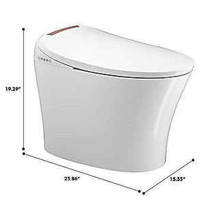 Smart Toilet, Bidet Toilet, Heated Seat, Integrated Multi Function, Tankless Toilet, Smart Bidet, Automatic Flushing, Remote Control, One Piece Toilet, Smart Toilet with Bidet Built In