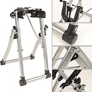 Tgoon Bike Repair Stand, Lightweight Compact Design Wheel Truing Stand, Sturdy and Durable Foldable Bicycle Wheel Maintenance Easy Operation Bicycle Stand for Home Use