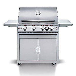 Blaze Premium LTE 32-Inch 4-Burner Natural Gas Grill With Rear Infrared Burner & Grill Lights - BLZ-4LTE2-NG