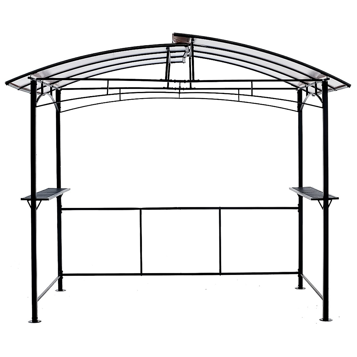Grill Gazebo 8x5ft,Outdoor Patio Canopy,BBQ shelter with Steel Hardtop and Side Shelves