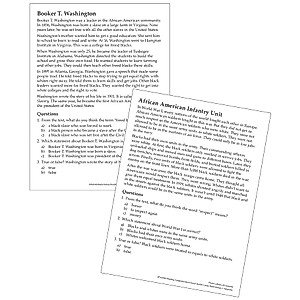 Edupress Reading Comprehension Social Studies Cards, Black History (EP63540)