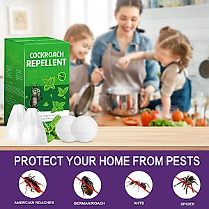 36 Pack Powerful Roach Repellent for Kitchen - Cockroach Repellent for Indoor and Outdoor, Natural Peppermint Oil to Keep Roach Away from House Closet Office Hotel Garage, Safe Around Pets & Plants