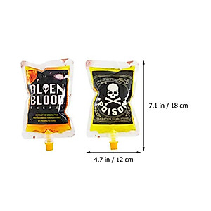jojofuny 50pcs 250ml Halloween Blood Bag for Drink, Drink Storaging Bag, Drinks Juice Pouch Party Cups Drink Container Zombie Hospital Theme Party Favors