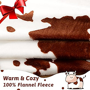 LAGHCAT Cow Blanket, 50"x60" Super Soft Flannel Cow Throw Blanket for Kids Adults, Suitable for Room Decor, Lightweight Travel Blanket, Cozy Plush Can Keep You Warm All The Time.