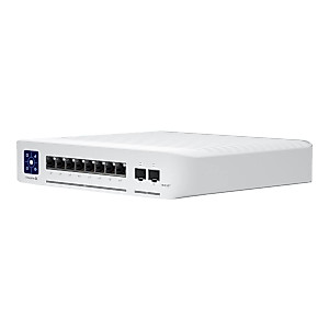 Ubiquiti Networks Managed Layer 3* Switch with (8) 2.5GbE RJ45 Ports with, W126421663 ((8) 2.5GbE RJ45 Ports with PoE+ for Wi-Fi 6 APs and (2) 10GbE SFP+ Ports for BER uplinks UniFi Enterprise)