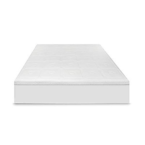 SensorPEDIC Luxury Extraordinaire 3-Inch Quilted Memory Foam Mattress Topper, Twin Size, White