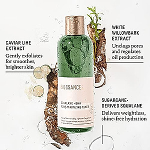 Biossance Squalane + BHA Pore Minimizing Toner. Get Visibly Clearer, Smaller-Looking Pores. Gently Exfoliates and Hydrates for Smooth, Refreshed Skin (4.5 fl oz)