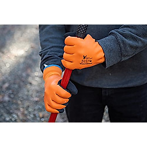 Deerskin or Waterproof Cold Weather Work Gloves Double Coated Windproof HPT Plam and Fingers Acrylic Terry inner