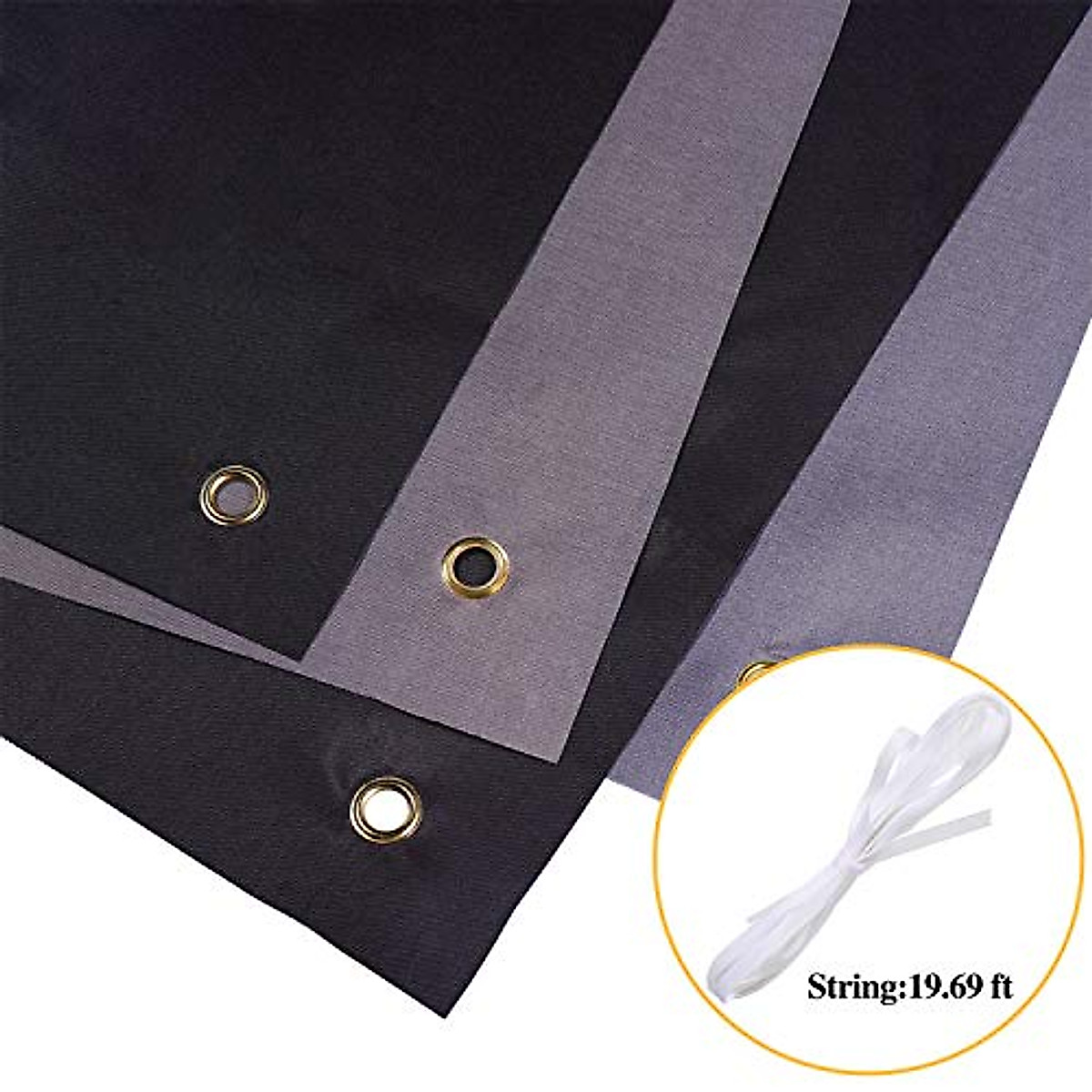 Large Banners and Signs Blank Banner Polyester Oxford Cloth Sublimation Banner with Hanging Rope for Indoor Wall Outdoor Easy Hang Signs DIY Banner Signs for Business Office (Black,2 x 4 Feet)