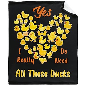 Yes I Really Do Need All These Ducks Soft Blanket, Lightweight Flannel Throw Blankets for Couch Bedding Travel, Practical Heartfelt Gift for Loved Ones M 50x60in, Teen Gift