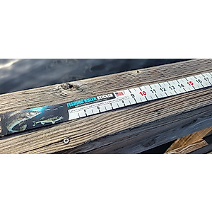 Salty Bones 36" Fishing Ruler Sticker - Walleye Edition - Made in The USA