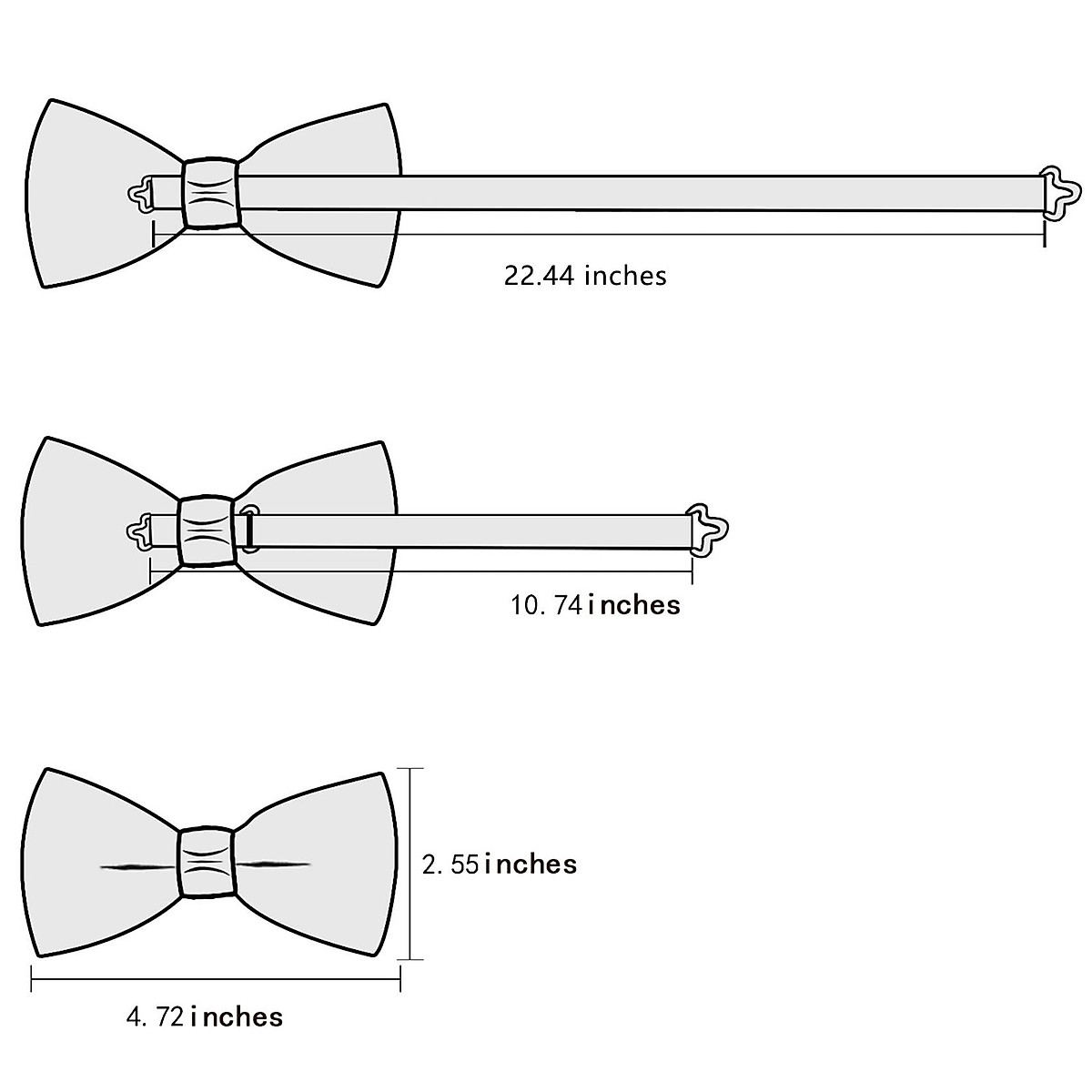 YOHOWA Green Gold Bow Tie and Pocket Square Set Pretied Bow Tie with Gold Diamond Ring