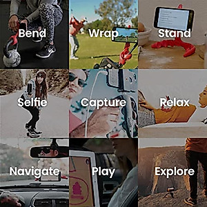 Tenikle® 360° - Flexible Tripod for Camera GoPro, As Seen on Shark Tank, Bendable Suction Cup Camera & Phone Mount, Holder, Compatible w/iPhone & Android ( Black)