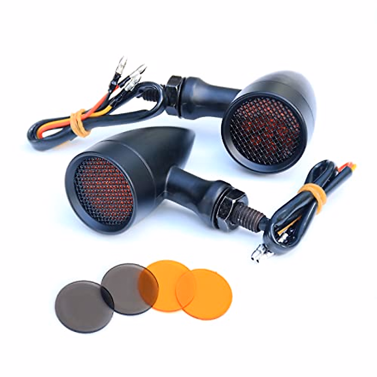 WTZMOTO LED Turn Signals for Motorcycle - Powersport Turn Signals Compatible with harley street glide softail road glide sportster, honda gl1800 vt600c vt750c2b, kawasaki en500, suzuki m109r