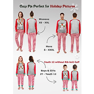 SUNNYBUY Family Christmas Pjs Matching Sets,Holiday Pajamas Xmas Jammies for Family or Couples, What The ELF, 3T-80