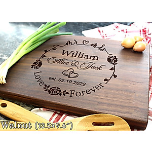 Wedding gifts, Personalized Cutting Boards for Couples, Anniversary, Christmas,Valentines Day, Housewarming Gift - Handmade Customizable Wooden Kitchen Decor Gift for New Homeowners