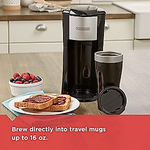 BLACK+DECKER Single Serve Coffeemaker,0.47 Liters, Black, CM618