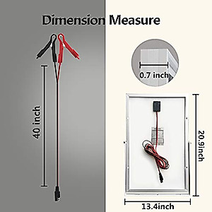 SOLPERK 30W 24V Solar Panel Kit, Solar Battery Trickle Charger Maintainer+10A Controller + Adjustable Mount Bracket for Automotive Motorcycle Boat Marine RV