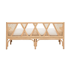Tov Furniture Jayla Natural Rattan Bench