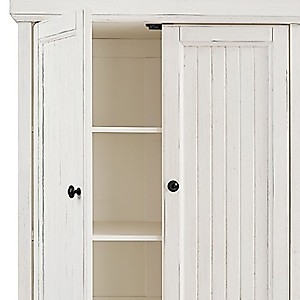 Crosley Furniture Seaside Kitchen Pantry Cabinet - Distressed White