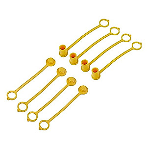 1/4" Quick Connect and Disconnect Dust Cap and Plug Cover, Soft Rubber Port Plug and Dust Cap for Propane Natural LP Gas Hose Quick connectors, 8Packs / Lot