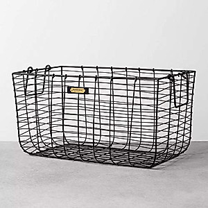 Hearth & Hand with Magnolia Wire Storage Basket Black Large