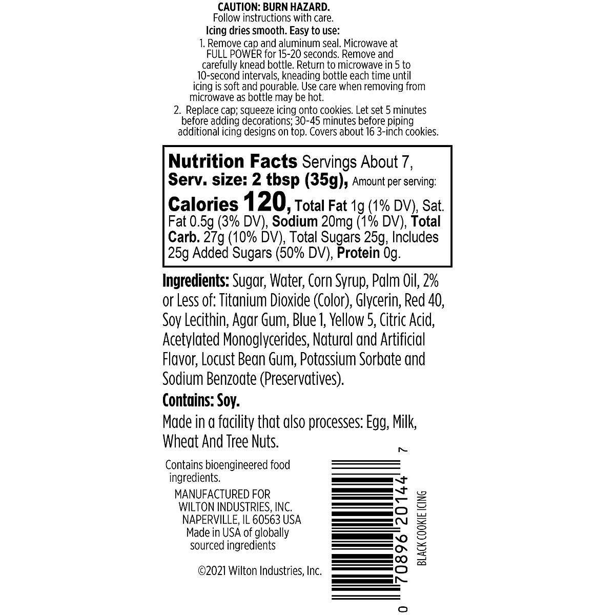 Wilton Cookie Icing - Quick, Easy-To-Use and Ready for Cake and Cookie Decorations, 9 Ounce, Black