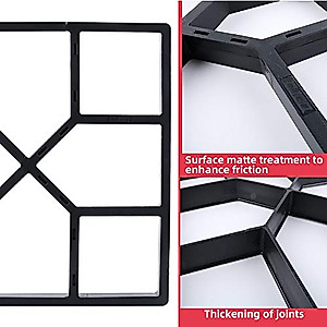 Anothera 2Pack 15.7"x15.7"x1.57" Walk Maker Reusable Concrete Path Maker Molds Pathmate Stone Molding Stepping Stone Paver Lawn Patio Yard Garden DIY Walkway Pavement Paving Moulds (Square)