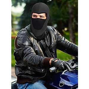 SATINIOR 9 Pieces Balaclava Ski Mask Cover Breathable Sun Dust Protection Full Face Cover for Women Men Outdoor Activities (Black, Dark Blue, Grey,Medium)