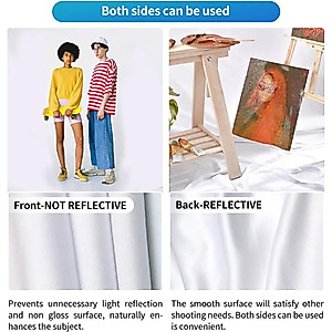 White Photography Backdrops for Photoshoot, HEMMOTOP 10x8 ft White Photo Backdrop Background Curtain, for Video Recording, Photographic Studio, Picture, Party, Photos, Product (Backdrop only)