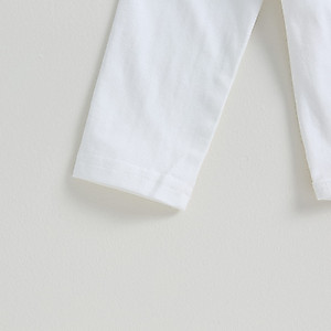 Twopumpkin My First Thanksgiving Baby Girl Outfit Newborn Turkey Onesie Romper Bell Bottoms 1st Thanksgiving Clothes (Football Season White, 0-3 Months)